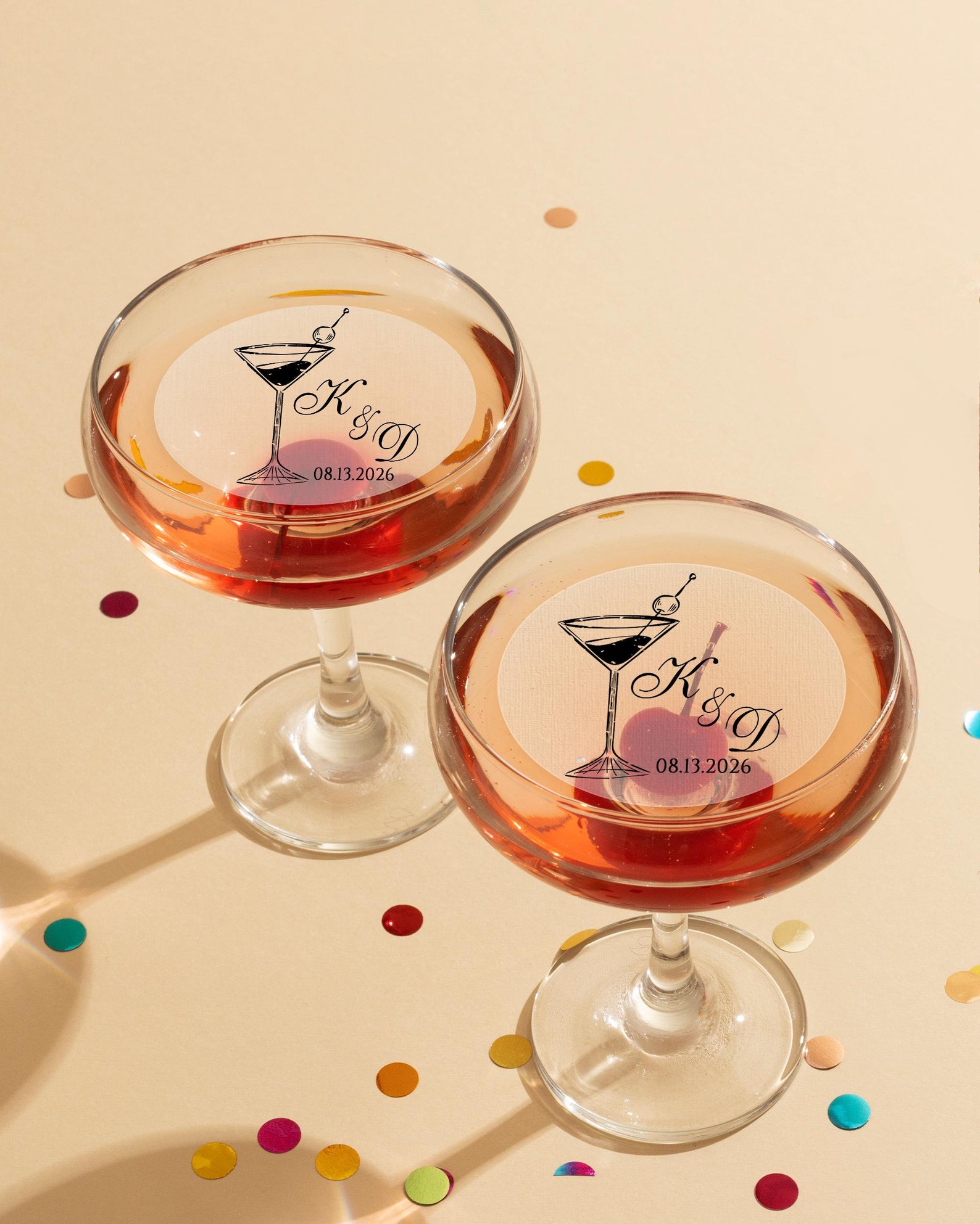 Edible Cocktail Topper/birthday Drink Toppers/monogram Cocktail ...