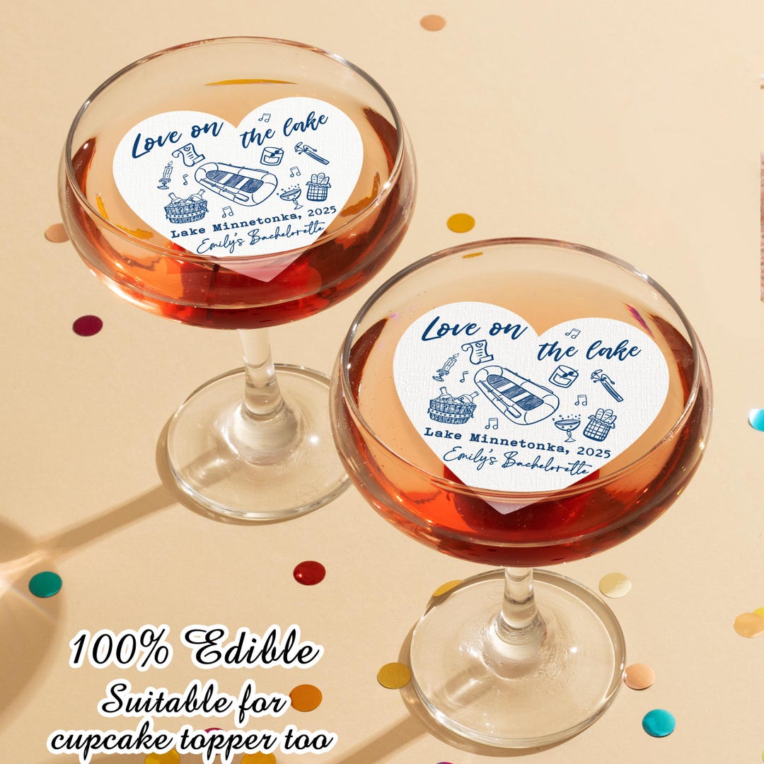 Edible Drink Toppers/wafer Paper Cocktail Toppers for Bachelorette/love ...