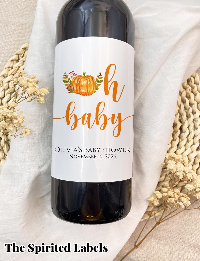 Personalized Bottle Labels/oh Baby Wine Labels/baby Shower Favors ...