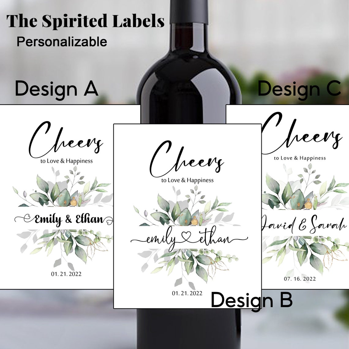 Engagement Wine Label/engagement Gift/personalized Engagement - Etsy
