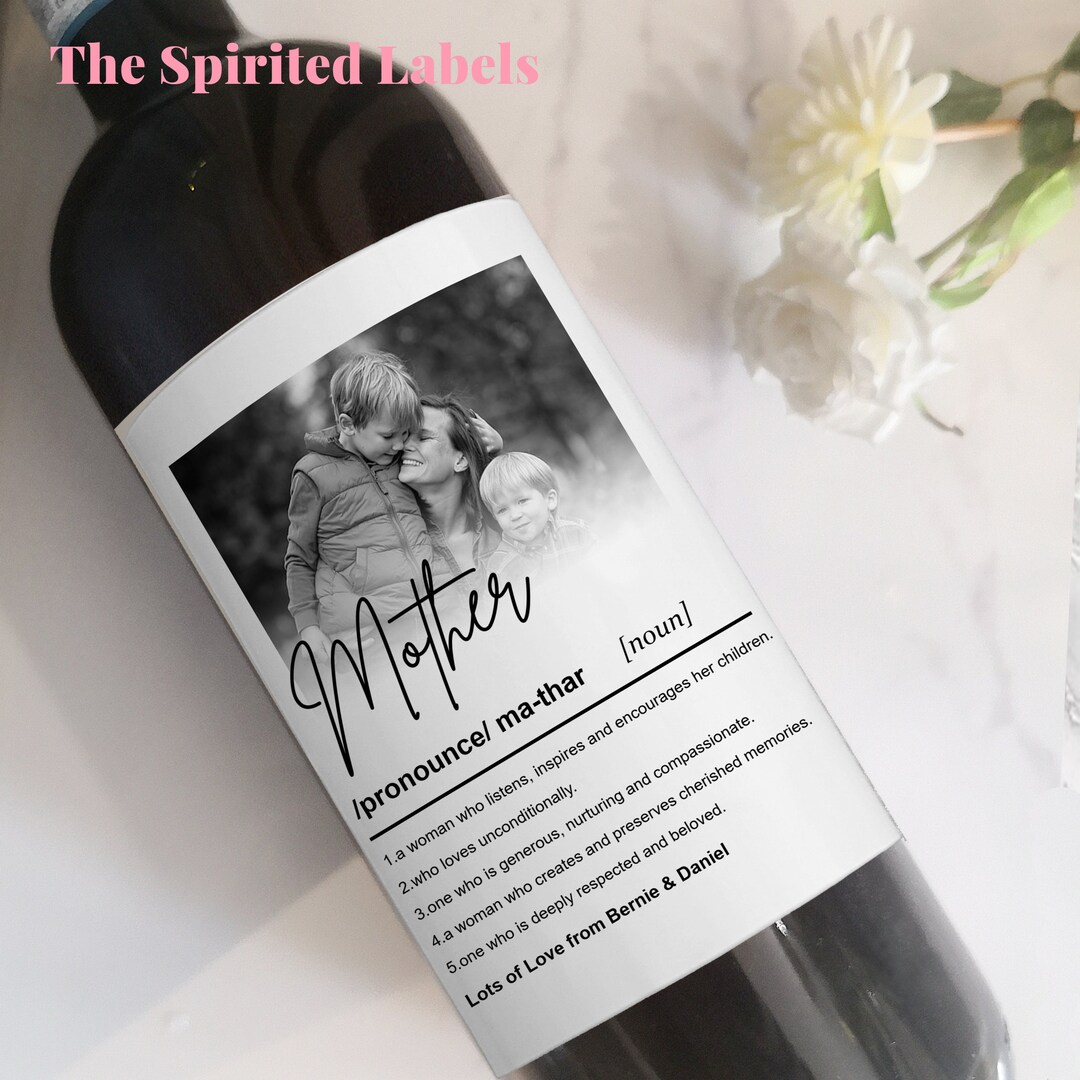 Mothers Day Wine Label/mother's Day Gift/mother Definition Print/gifts ...