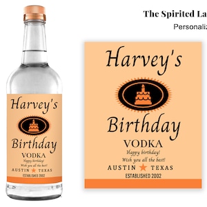 Custom Tito's Labels/birthday Vodka Gifts/personalized Birthday Label ...