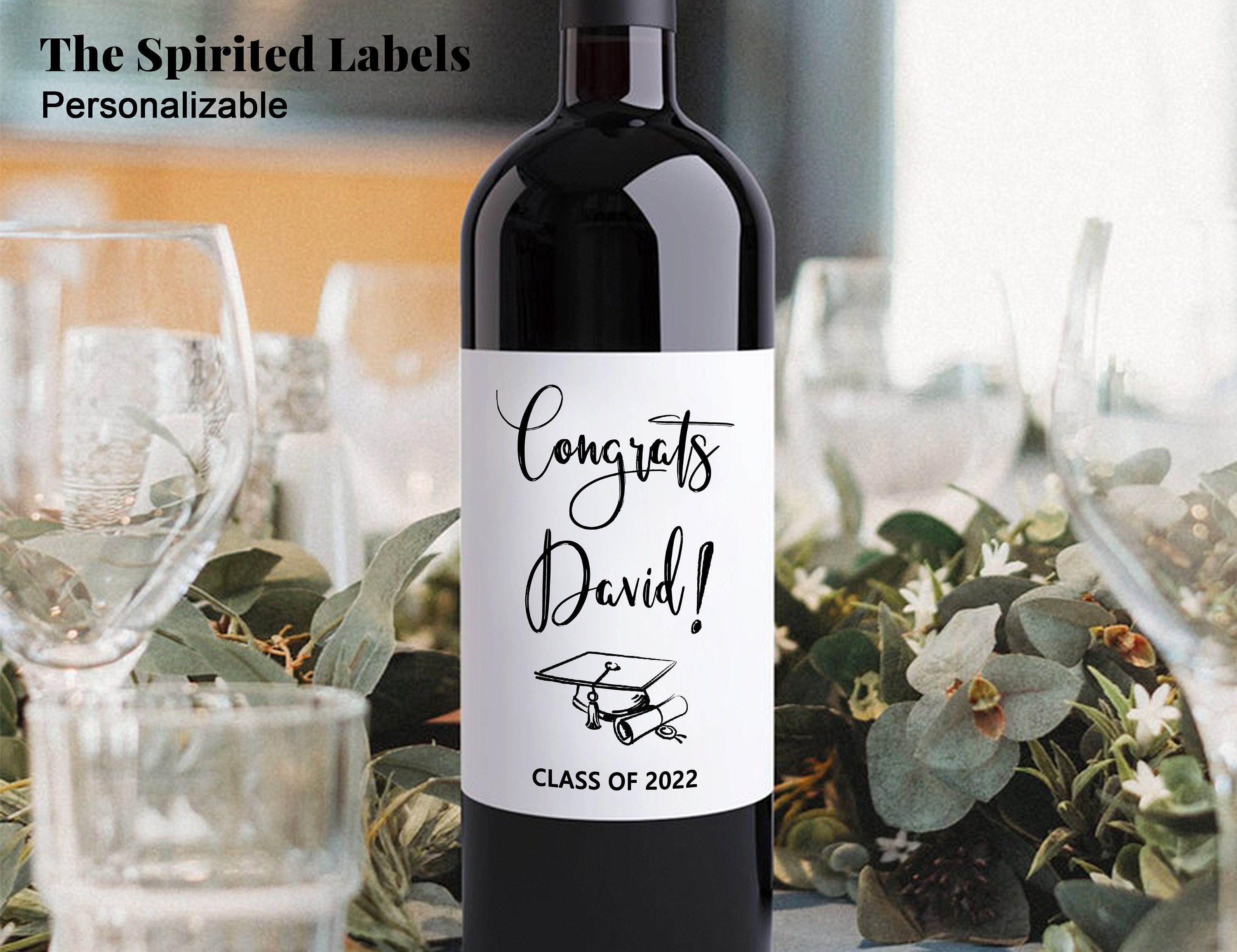 Custom Graduation Wine Label/graduation Gift/ Graduation | Etsy