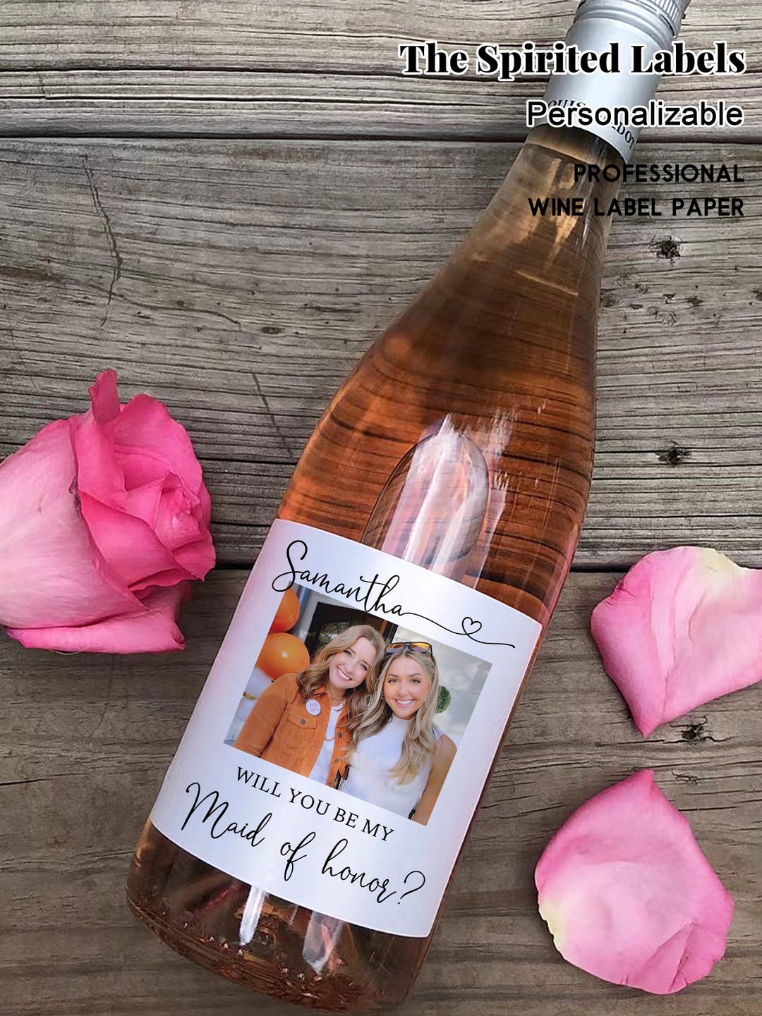 Will You Be My Bridesmaid/personalized Wine Bottle Label Champagne ...