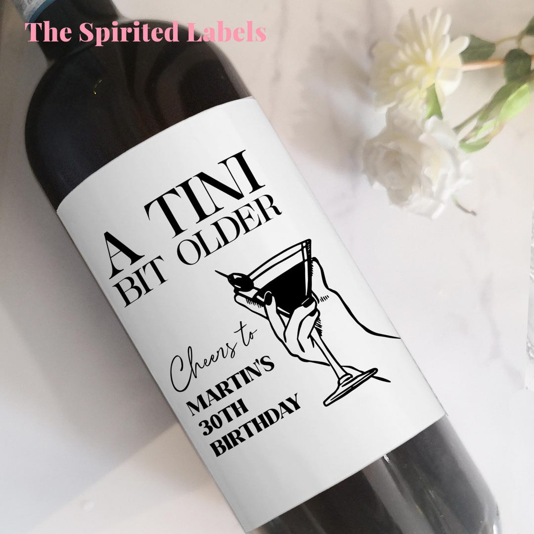 Custom Wine Label/tini Bit Older Mini Champage Label/espresso Martini ...