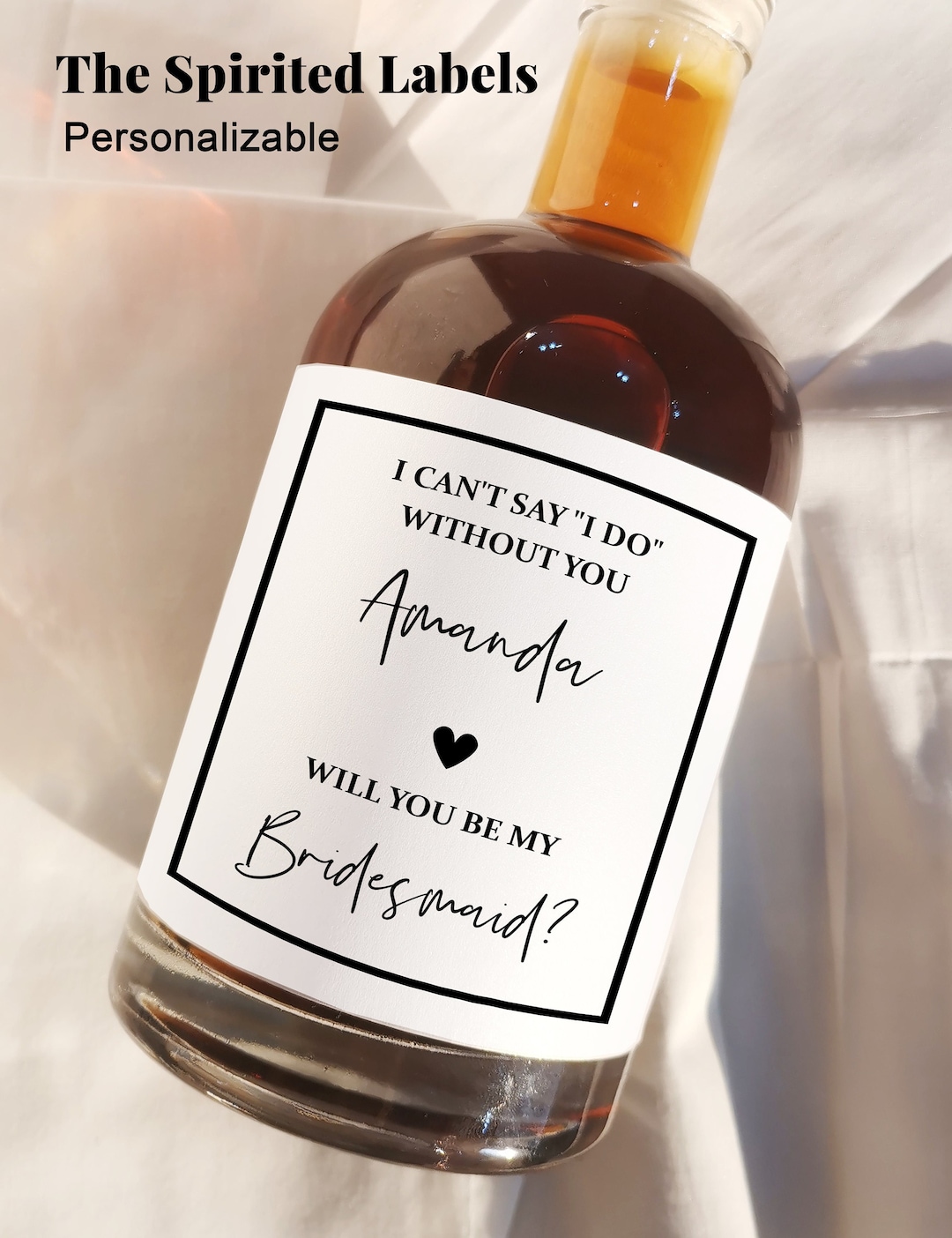 Bridesmaid Proposal Wine Labels/bridesmaid Proposal Champagne Label ...