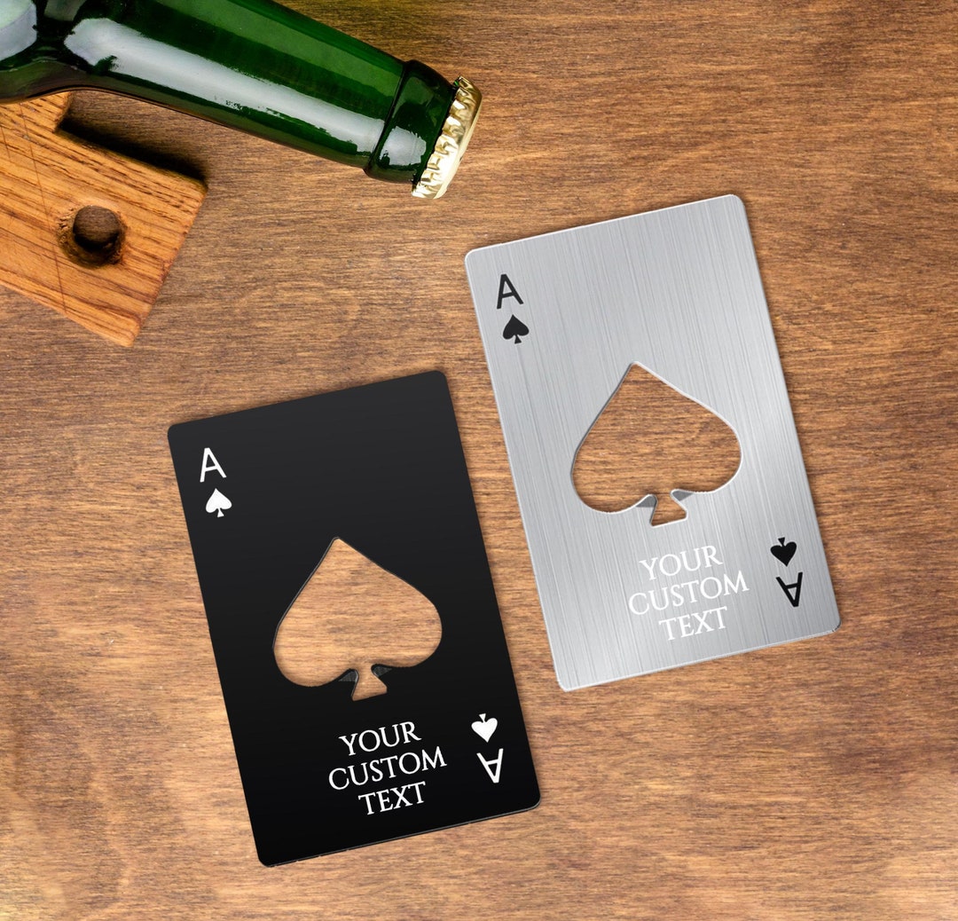 Personalized Engraved Beer Opener/ace of Spades Bottle Opener/wedding ...