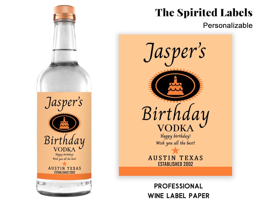 Custom Tito's Labels/birthday Vodka Gifts/personalized Birthday Label ...