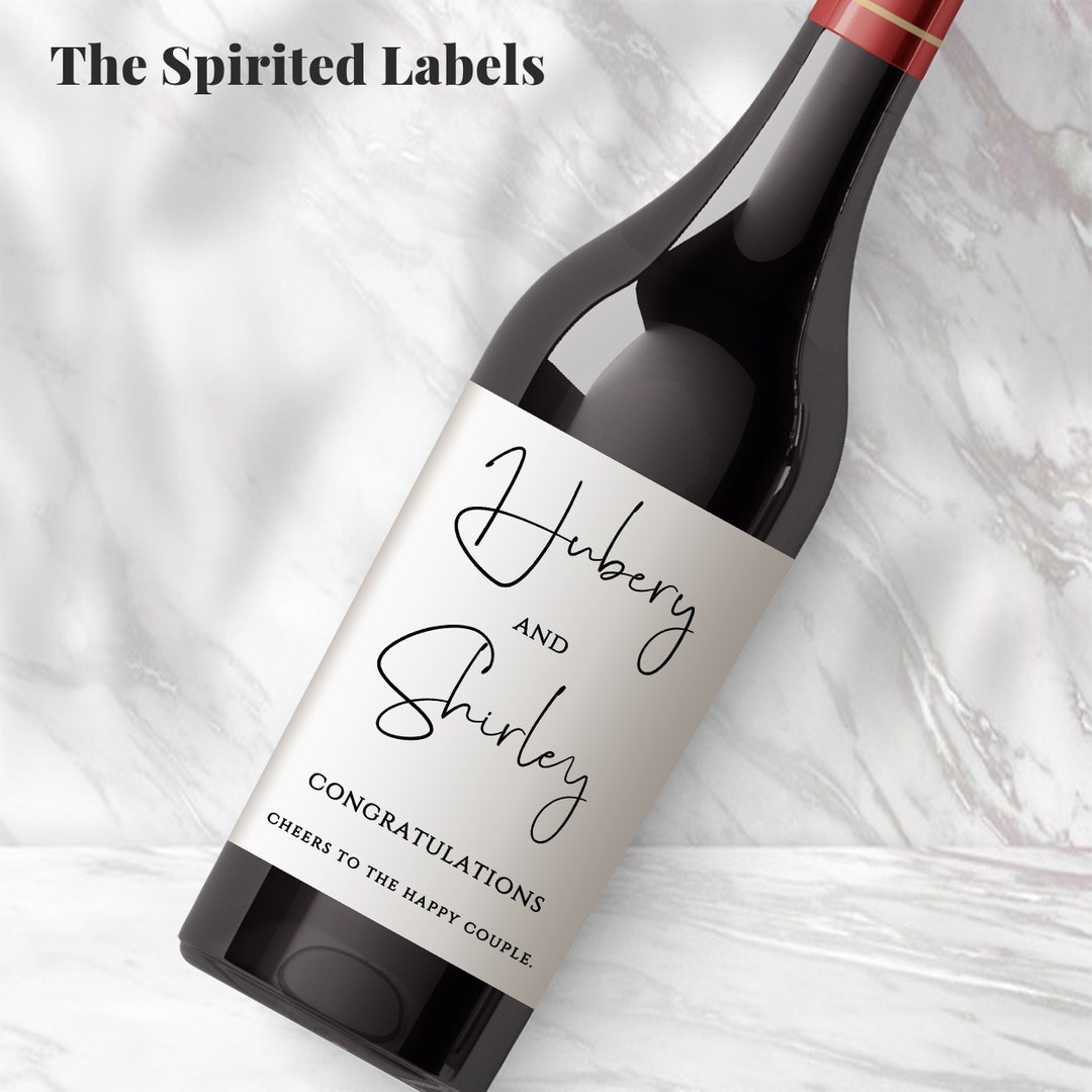 Engagement Wine Label/engagement Gift/personalized Engagement Wine ...