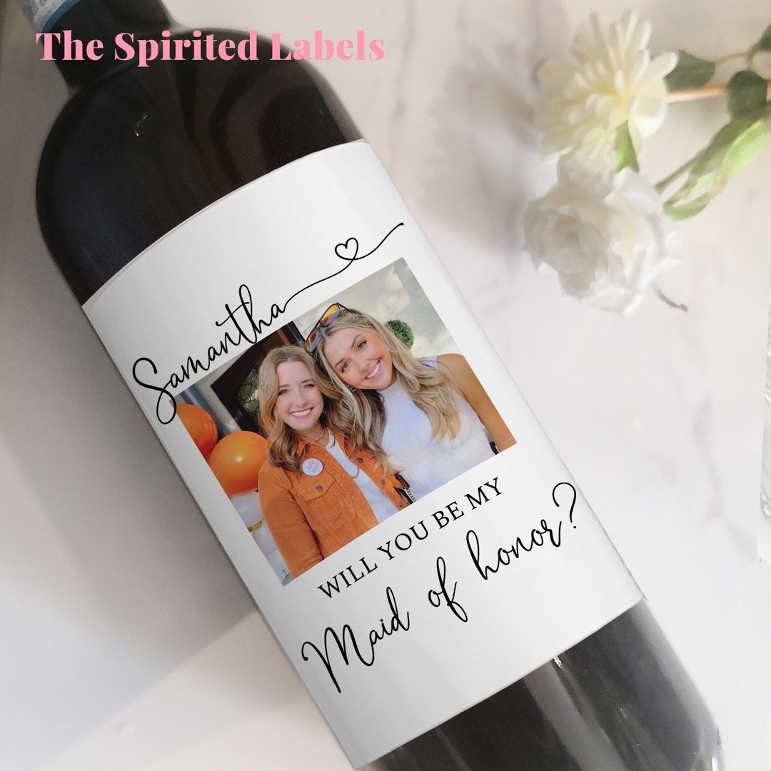 Will You Be My Bridesmaid/personalized Wine Bottle Label Champagne ...