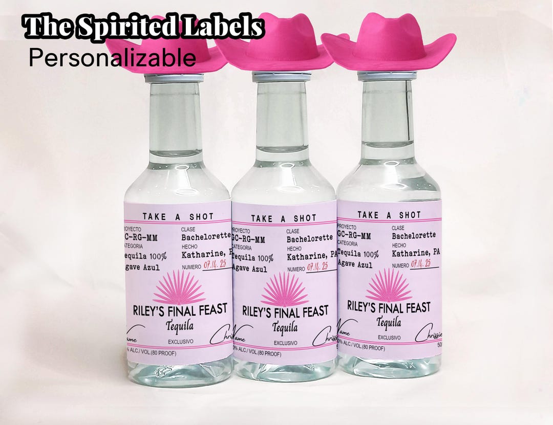 Tequila Bottle Label/printable Bachelorette Label/bachelorette Party ...