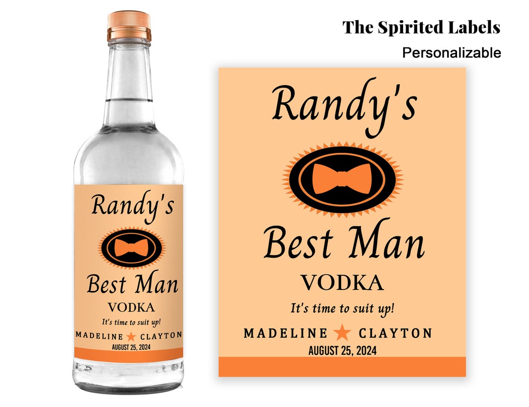 Groomsmen Proposal Labels/personalized Tito's Bottle Label/groomsman ...