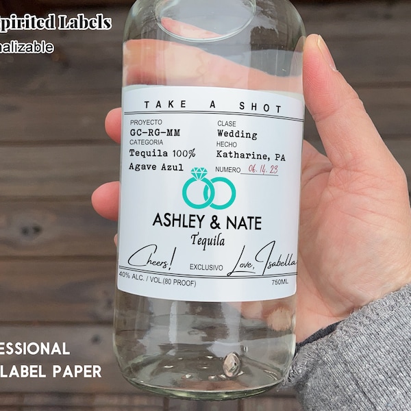 Custom Alcohol Label Printed OR Digital - Etsy