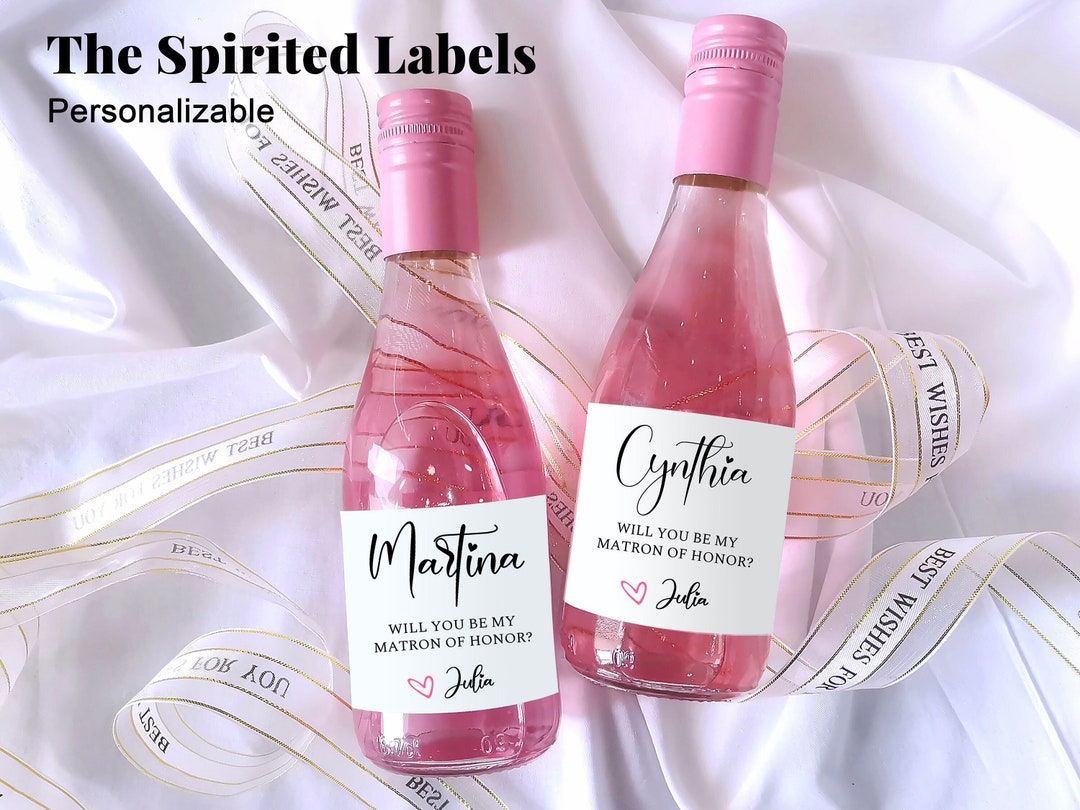 Matron of Honor Proposal Wine Labels Bridesmaid Proposal Box Stickers ...