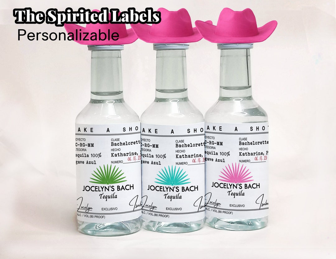 Mini Tequila Bottle Label, Party Favor Shooter Labels, Custom Casamigos ...