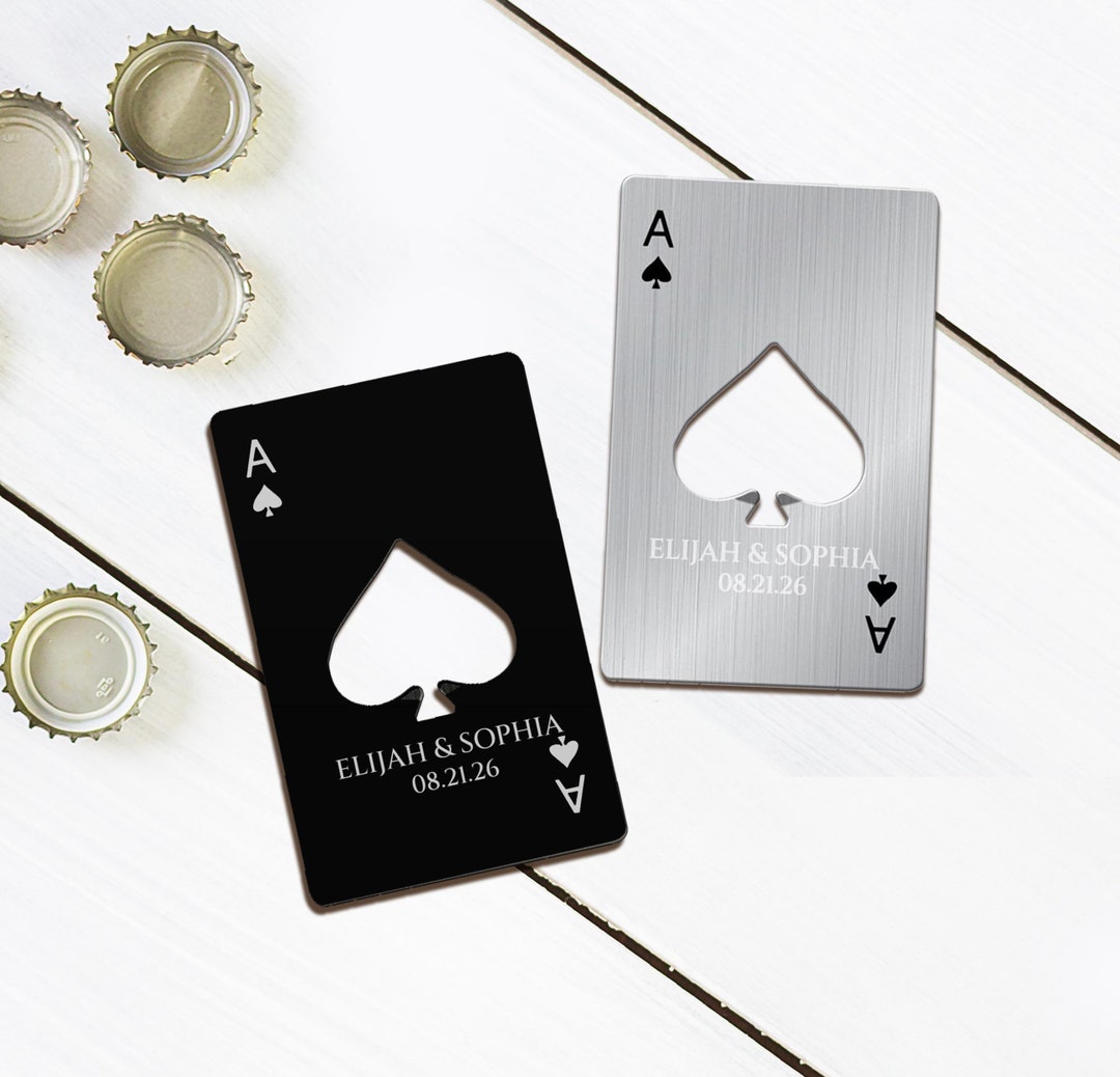 Engraved Beer Opener/ace of Spades Bottle Opener/custom Bottle Opener ...