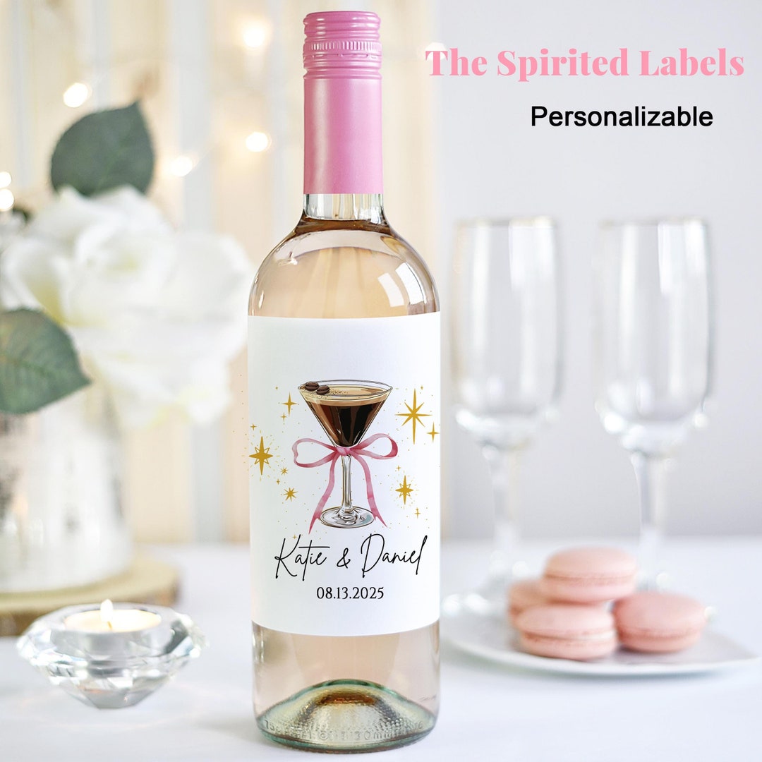 Personalized Espresso Martini Wedding Wine Labels/funny Wedding Labels ...