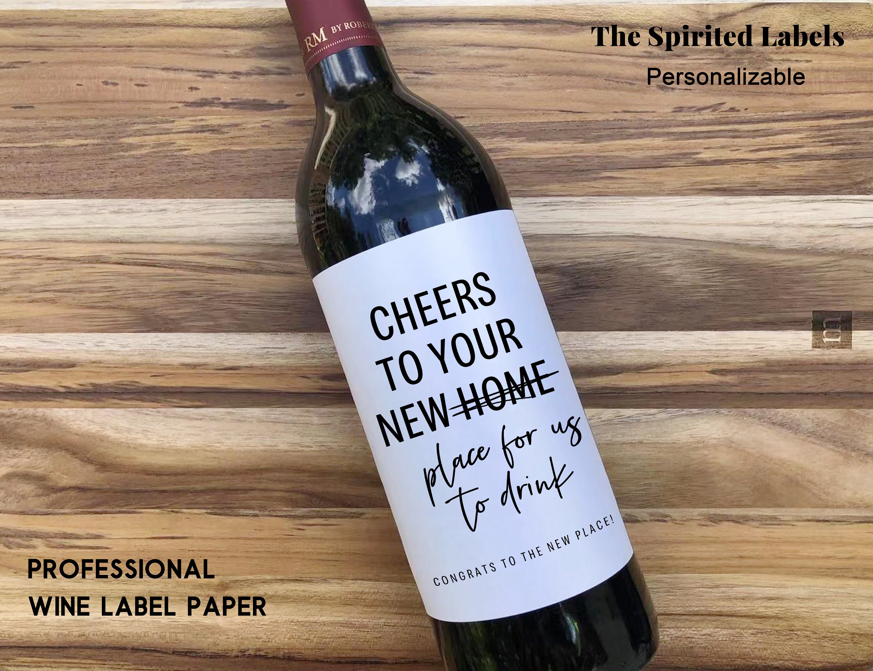 Cheers to Your New House Wine Label/new House Gift/new Homeowner Gifts ...
