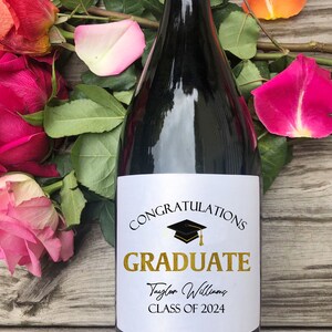 Graduation Champagne Label Personalized Graduation Gift for Her College ...