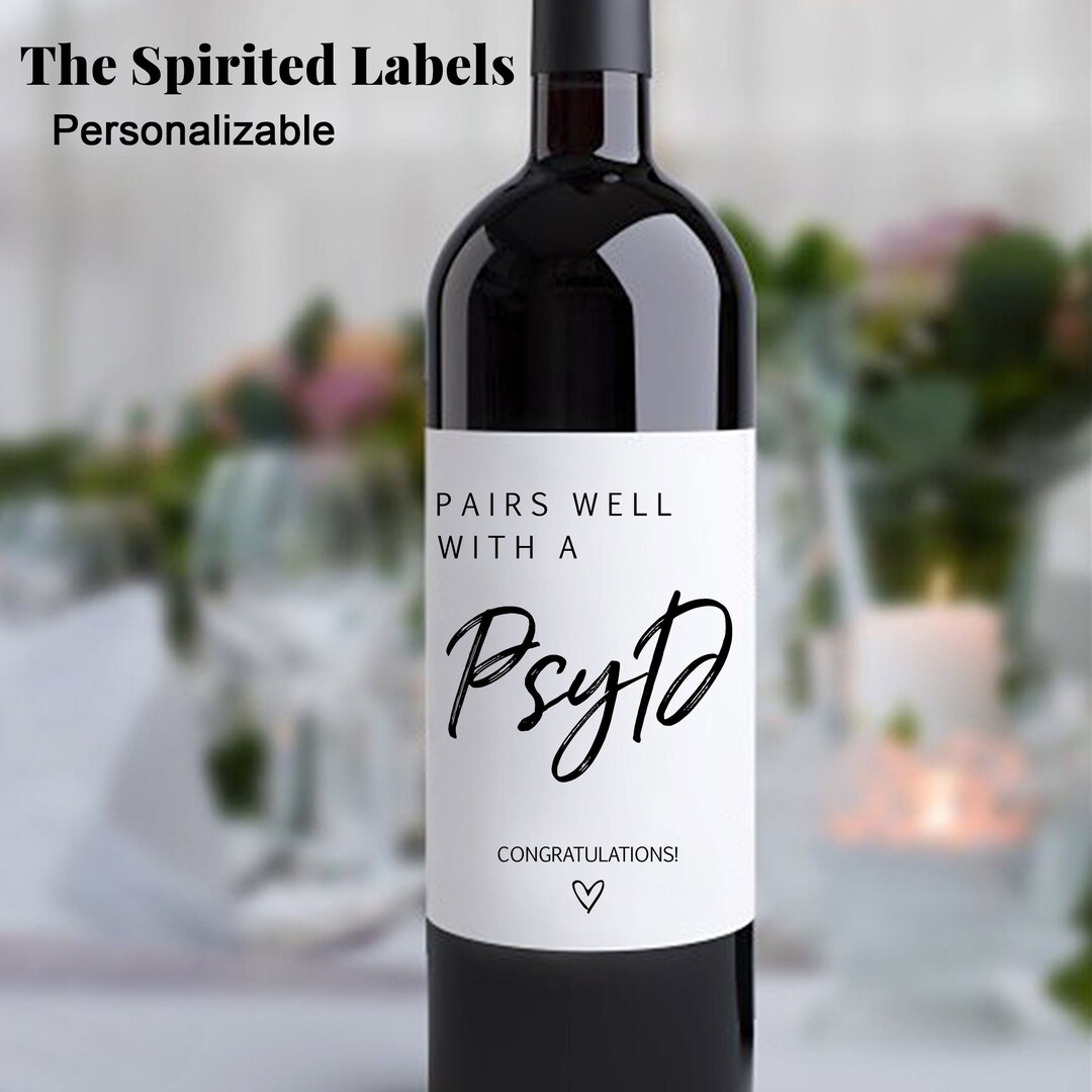 Psyd Graduation Gift/doctor of Psychology/college Graduation Wine Label ...