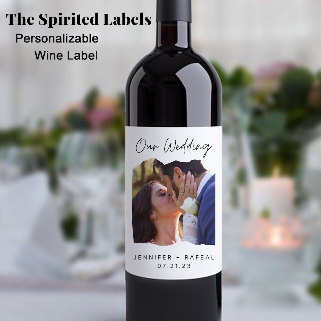 Custom Photo Wine Labels/personalized Wedding Wine - Etsy