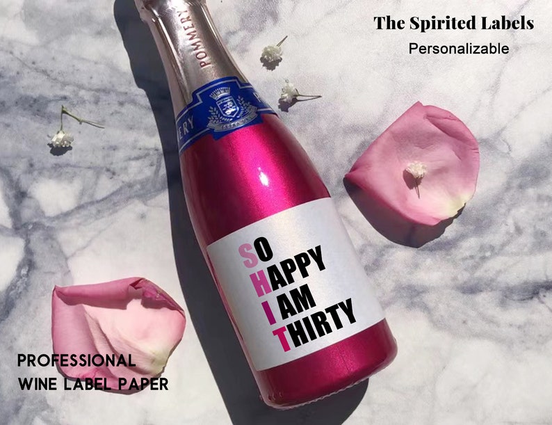 30th Birthday Wine Label/30th Birthday Gift/thirty Birthday - Etsy