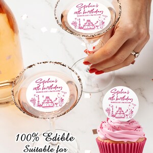 Personalized Edible Birthday Cocktail Topper/happy Birthday Drink ...