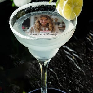 Happy Birthday Personalized Edible Cocktail Topper/photo Drink Topper ...