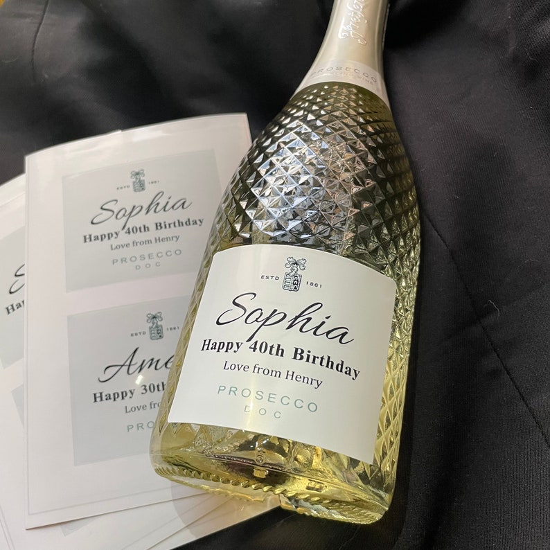 Custom Birthday Prosecco Labels/prosecco Bottle - Etsy