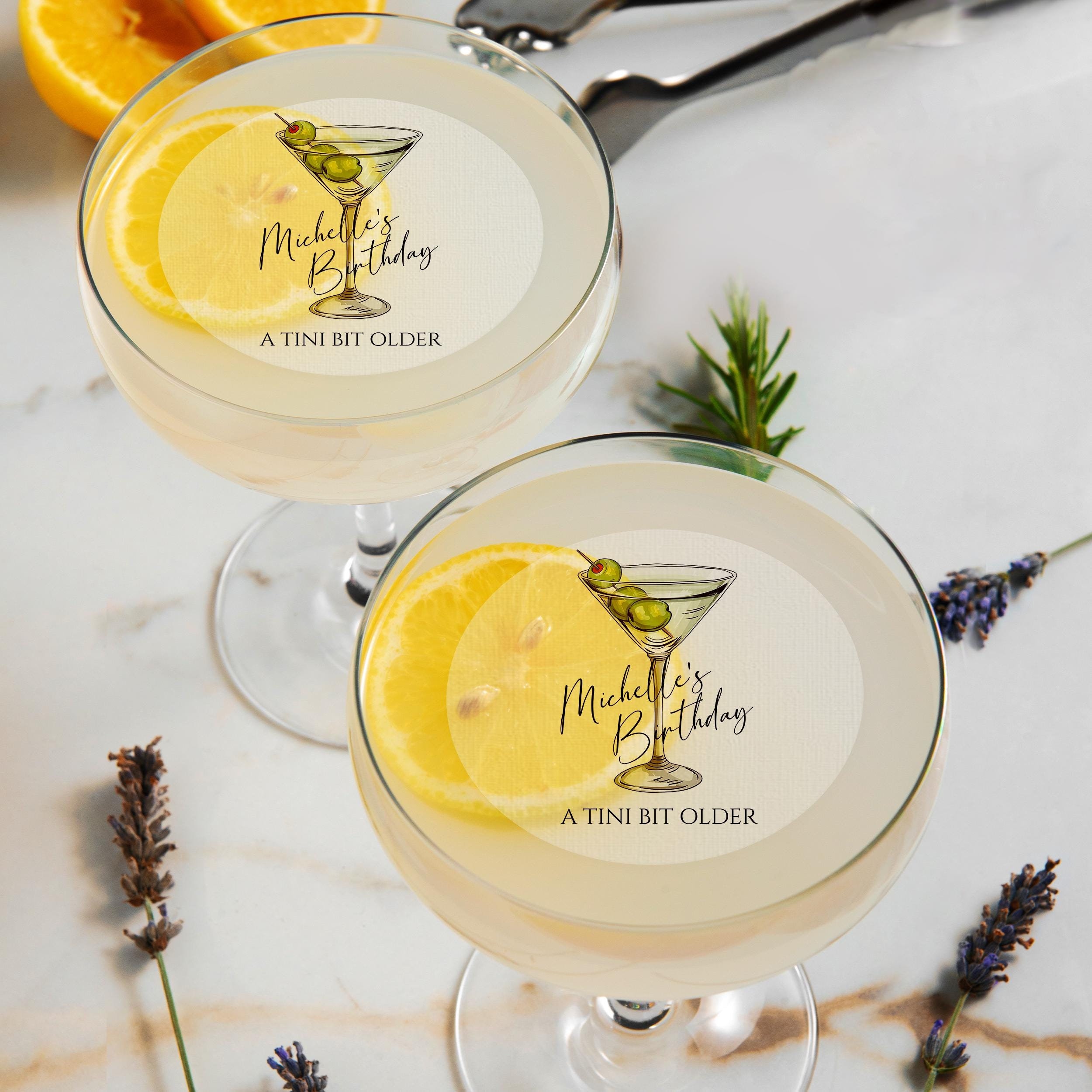 Edible Cocktail Toppers/a Tini Bit Older Drink Topper/personalized ...