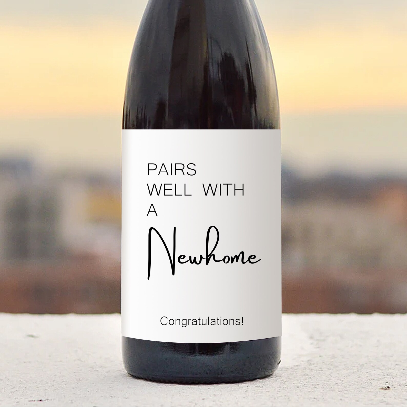 New Home Wine Label/housewarming Gift /new Homeowner Gifts/champagne ...