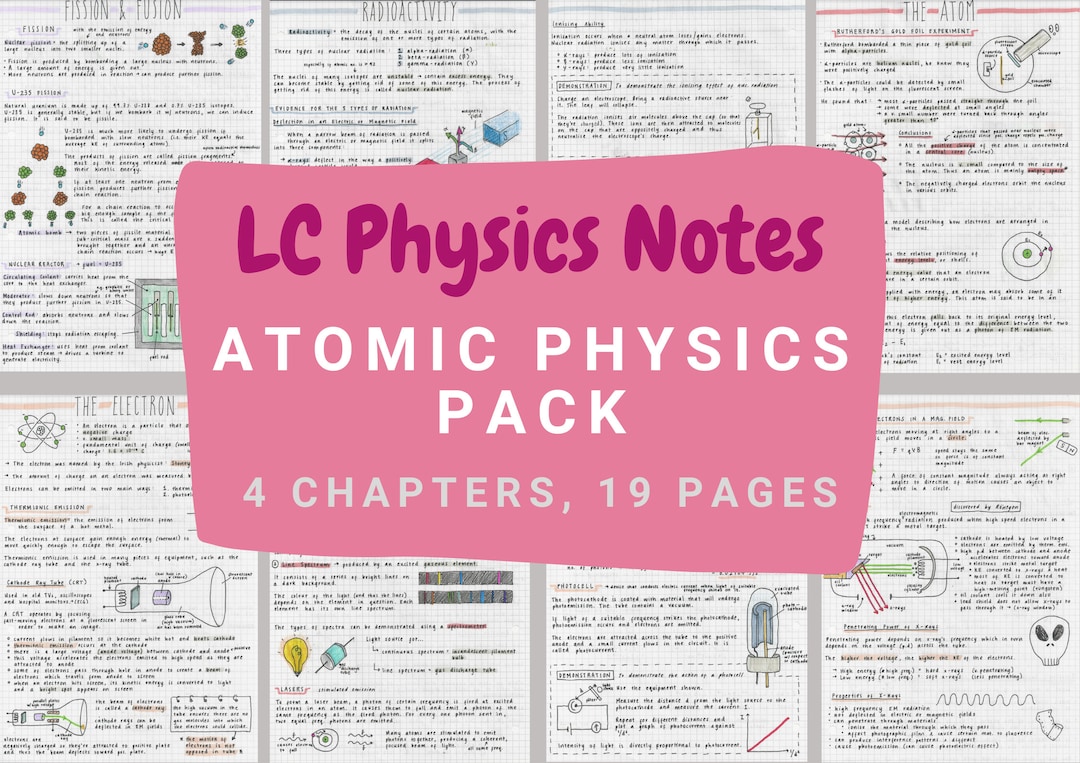 Complete Atomic Physics Pack | 4 Chapters - Leaving Cert Physics - Etsy