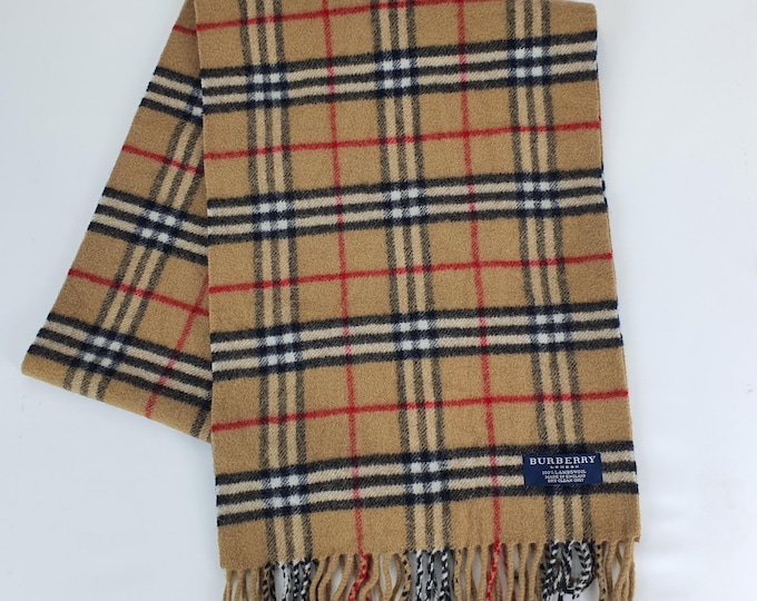 Genuine Burberry Wool Scarf in an Excellent Condition Size 140cm Made ...