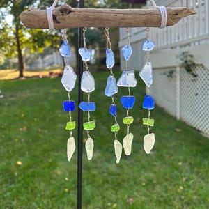 Sea Glass Sun Catcher // Feather - Etsy