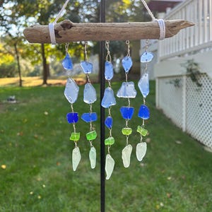 Sea Glass Sun Catcher // Feather - Etsy