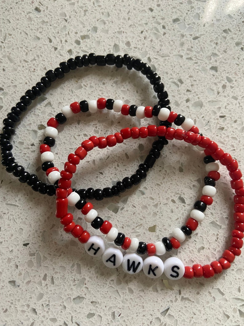 Sports Team Bracelet / Team Colors / Beaded Bracelet / School Team ...