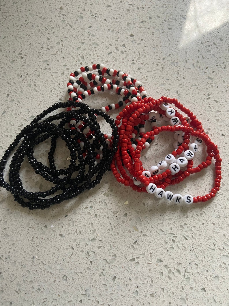 Sports Team Bracelet / Team Colors / Beaded Bracelet / School Team ...