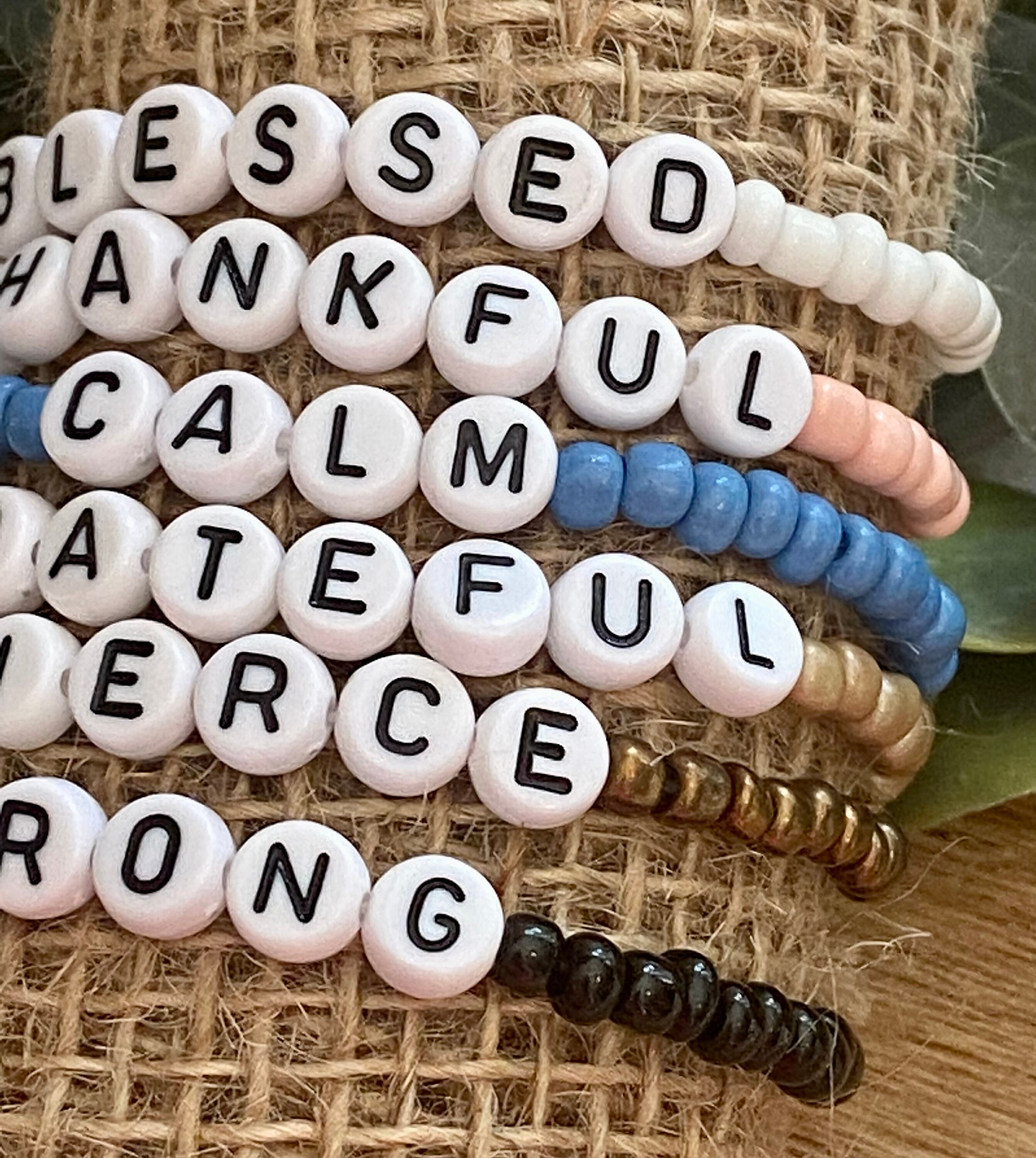 Custom Word Bracelet/seed Bead Bracelet/name - Etsy