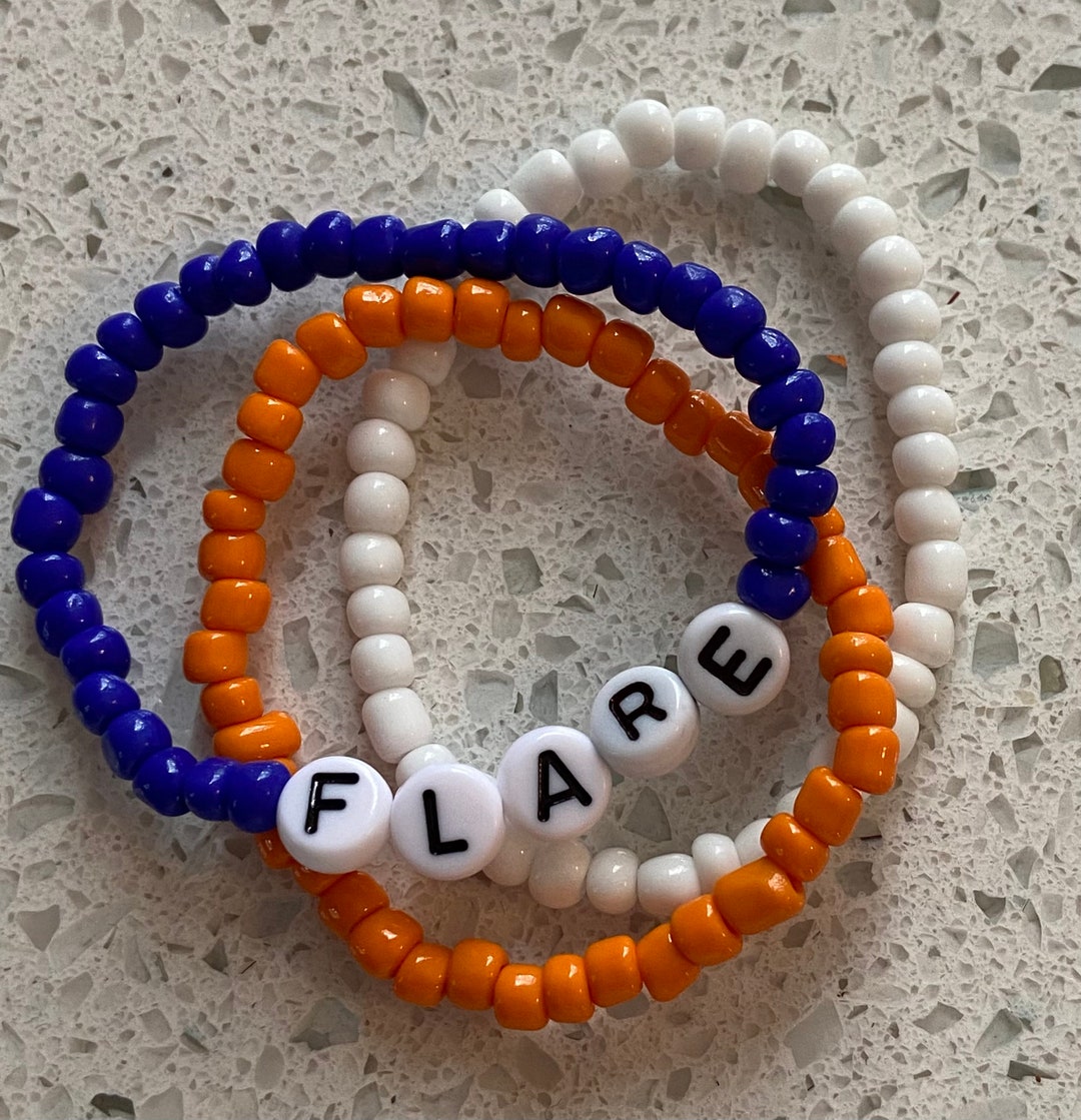 Cheer Team Bracelet/cheerleading/team Colors/beaded Bracelet/school ...