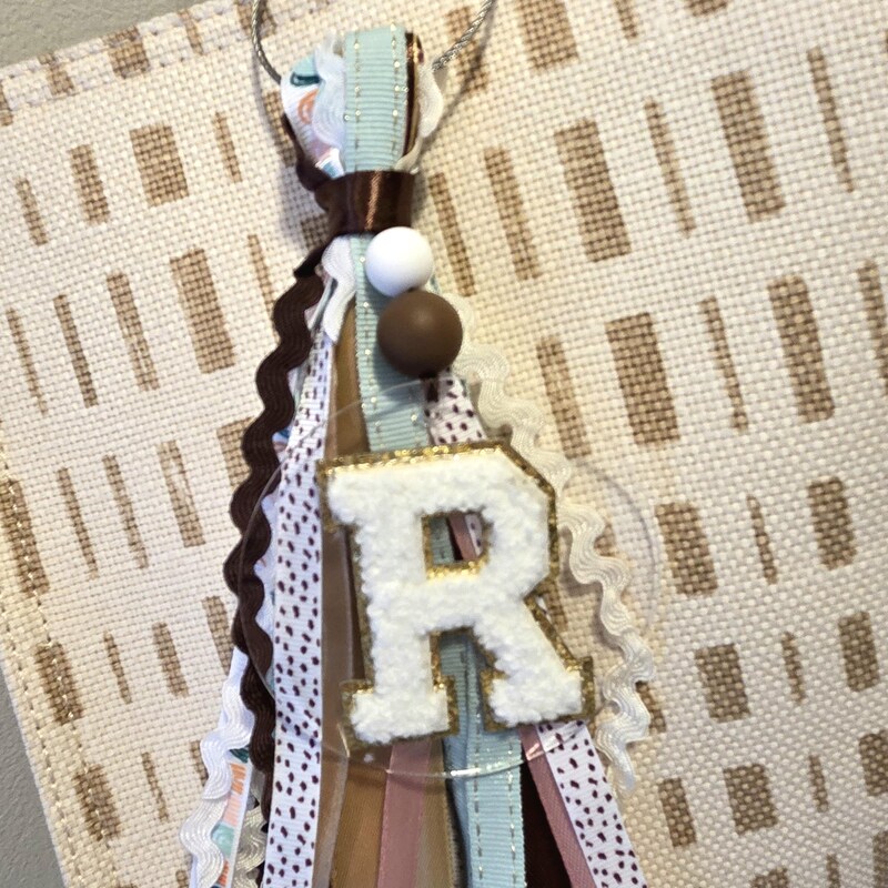 Initial Fabric Bag Tag - Etsy