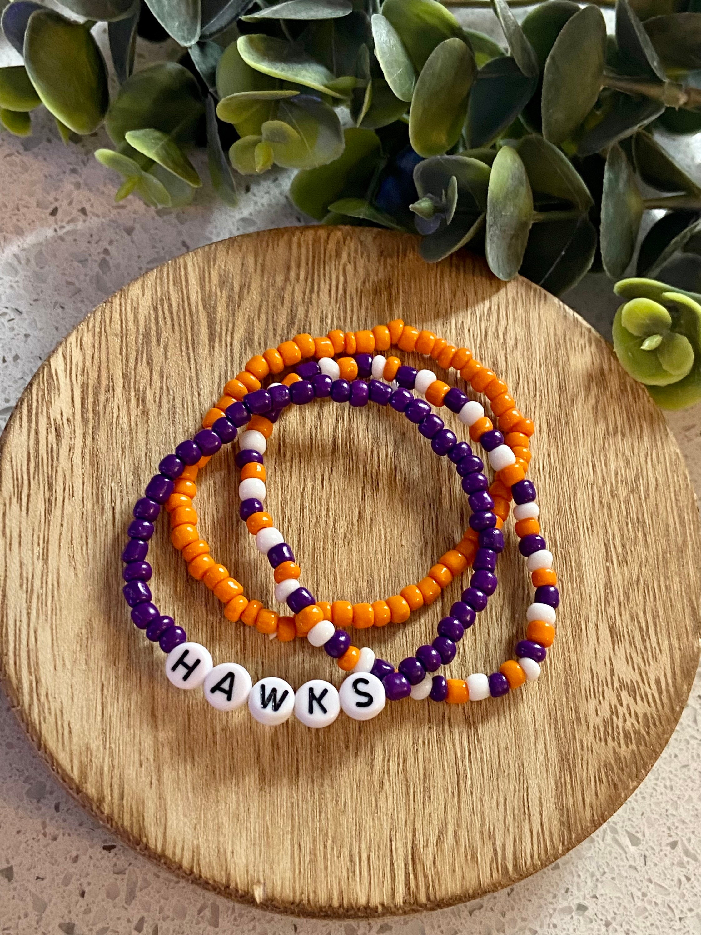 Sports Team Bracelet / Team Colors / Beaded Bracelet / School - Etsy