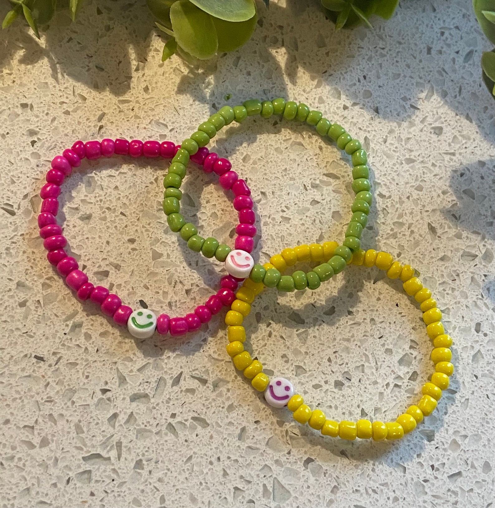 Smiley Face Beaded Bracelets/bead Bracelets/smiley Face - Etsy