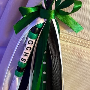 Personalized Ribbon Bag Tag/cheer Bag Tag/ribbon Zipper Pull/ribbon ...