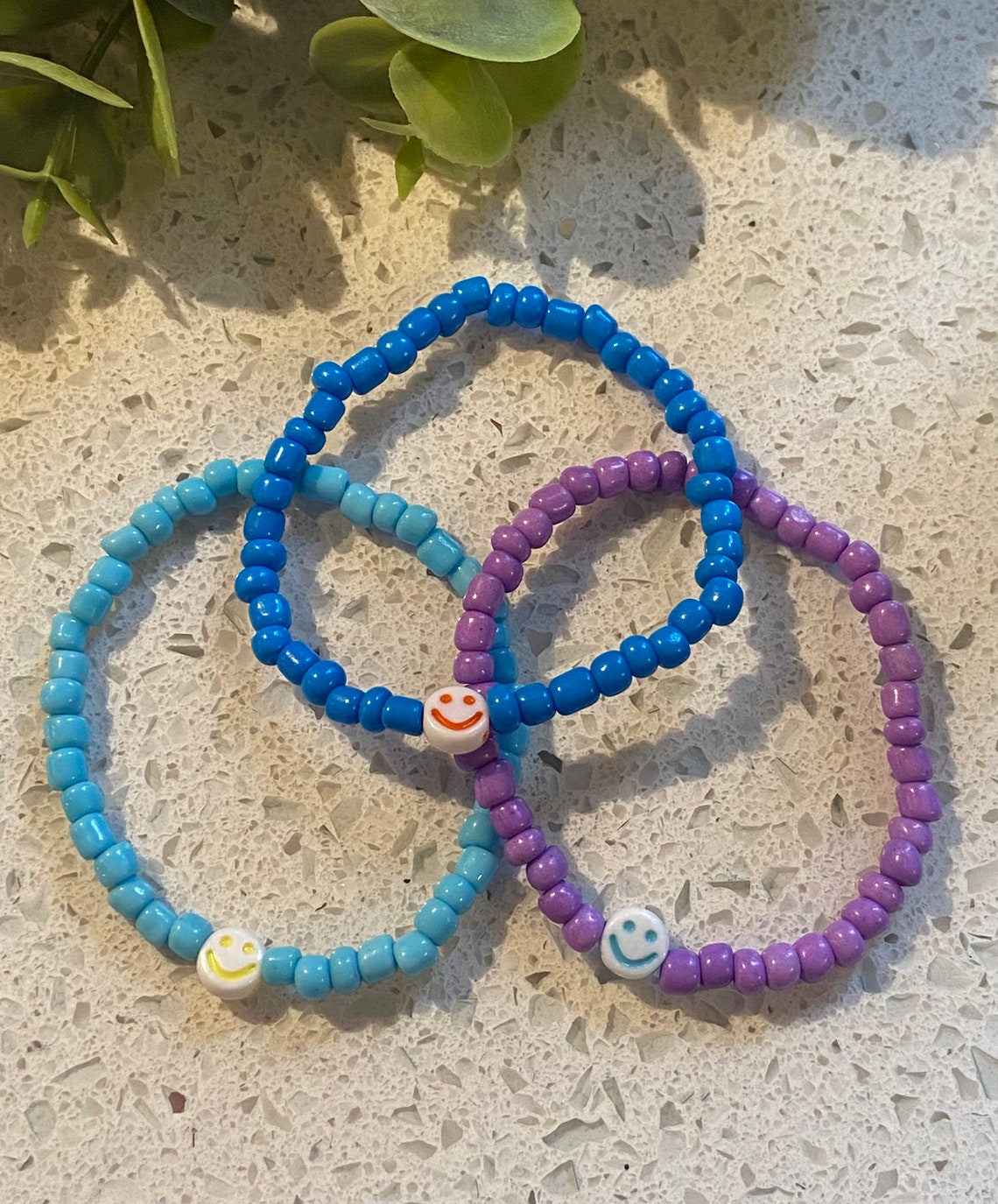 Smiley Face Beaded Bracelets/bead Bracelets/smiley Face - Etsy