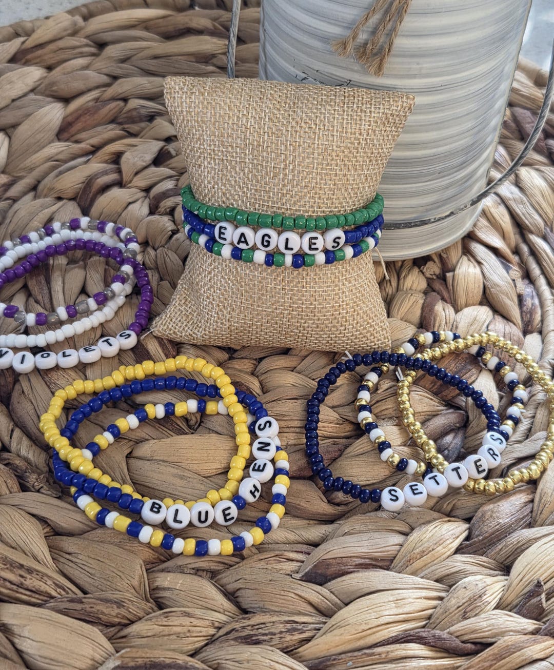Mascot Bracelet/sports Team Bracelet/team Colors/beaded Bracelet/school ...