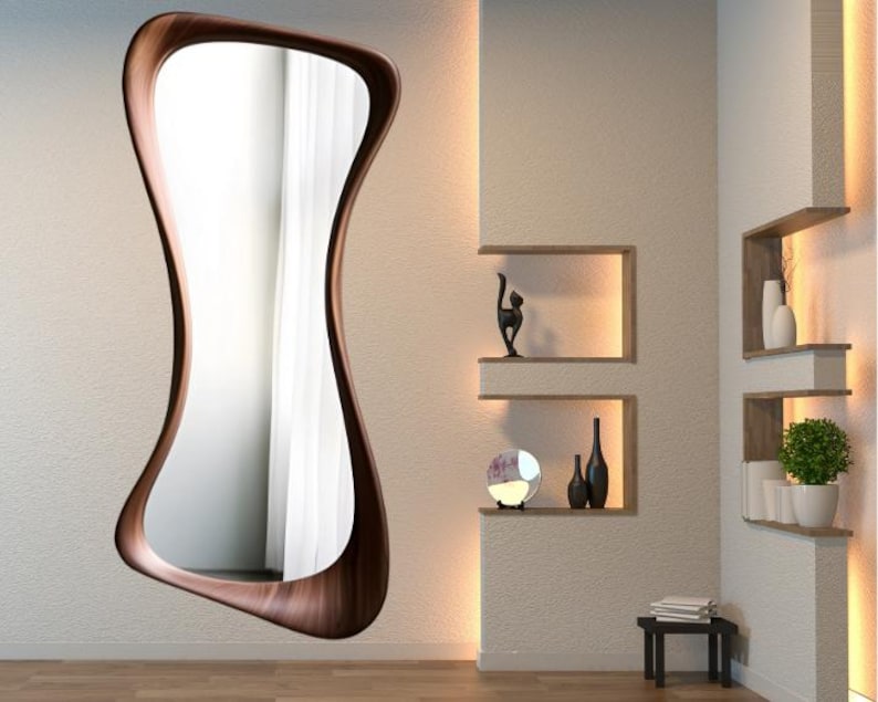 Organic Modern Mirror Frame 3D STL File: CNC Router & Laser Cut Ready ...