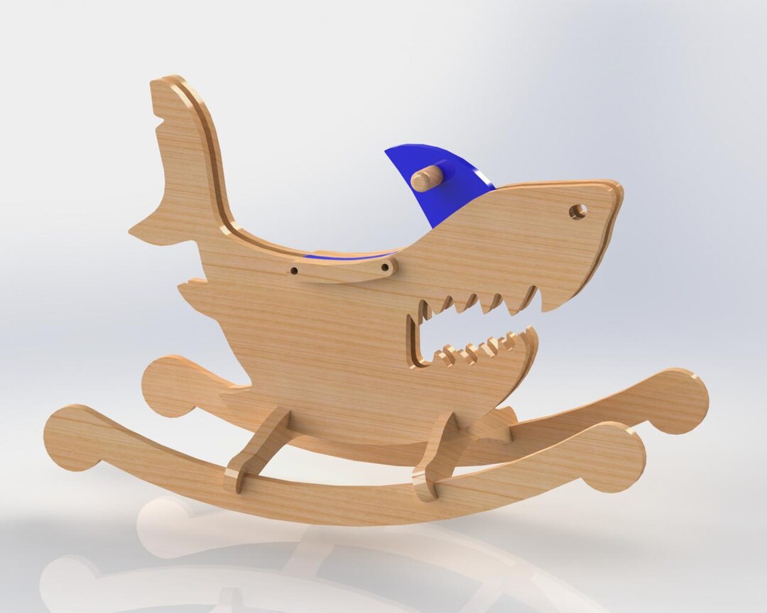 Rocker Wooden Shark Toy Plan for Kids Cnc Router / CNC File / CNC Files ...