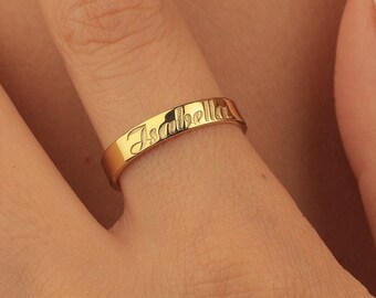 Gold Name Ring - Etsy