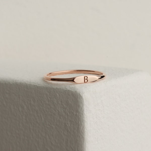 Letter Ring - Etsy