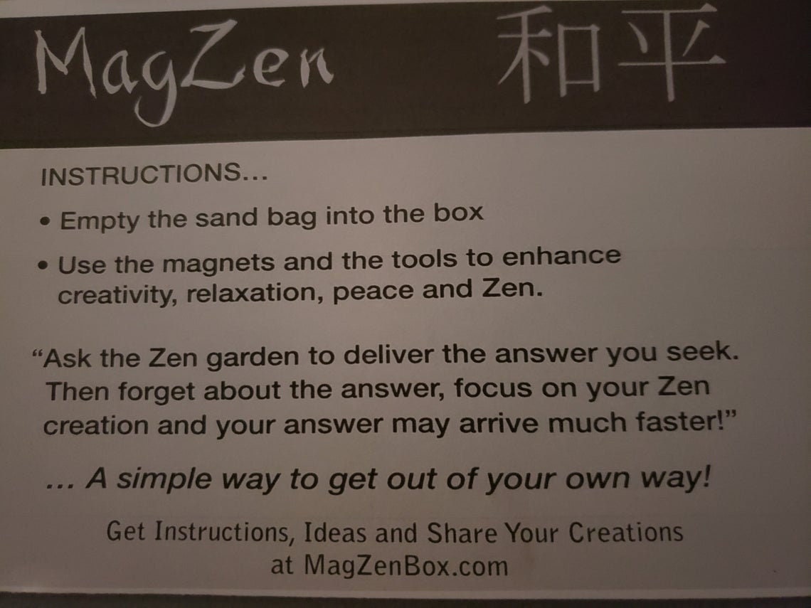 Zen Garden With Magnetic Sand Table-top Garden With 3 - Etsy